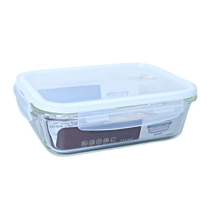 Edge Glass Square Food Keeper 340ml - Green 12 x 12 x 6cm | Lazada PH