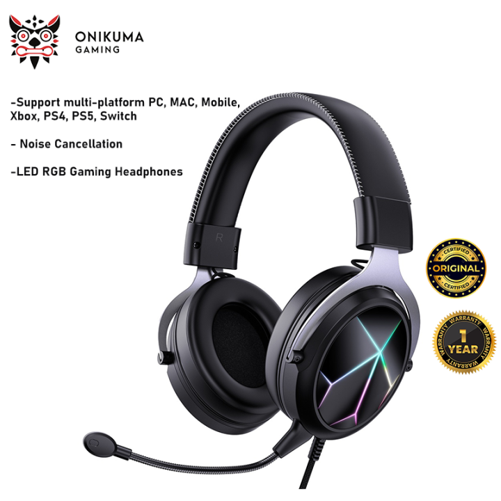 Gaming Headset ONIKUMA X10 Pro RGB Premium Stereo with Detachable ...