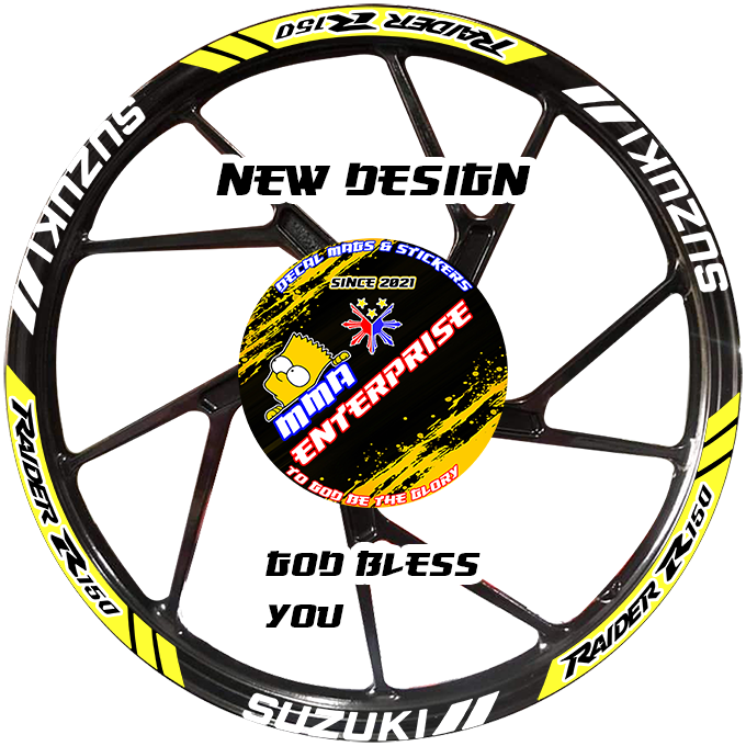 Suzuki Raider 150 NEW DESIGN Decal Mag Sticker Printed - 2 SET FRONT ...