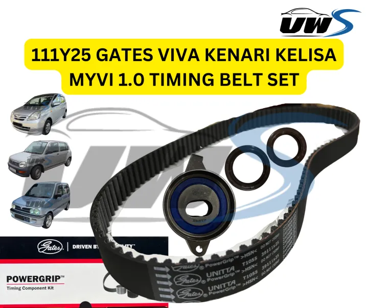 111Y25 GATES VIVA KENARI KELISA MYVI 1.0 TIMING BELT SET | Lazada