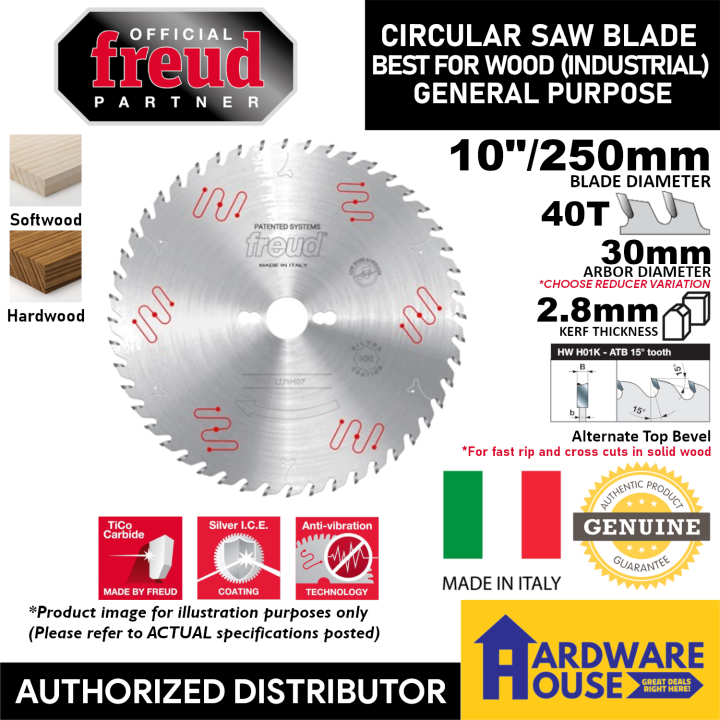 ORIGINAL FREUD 10" 40T General Purpose Carbide Saw Blade 250MM TCT For Solid Wood Cutting 40 ...