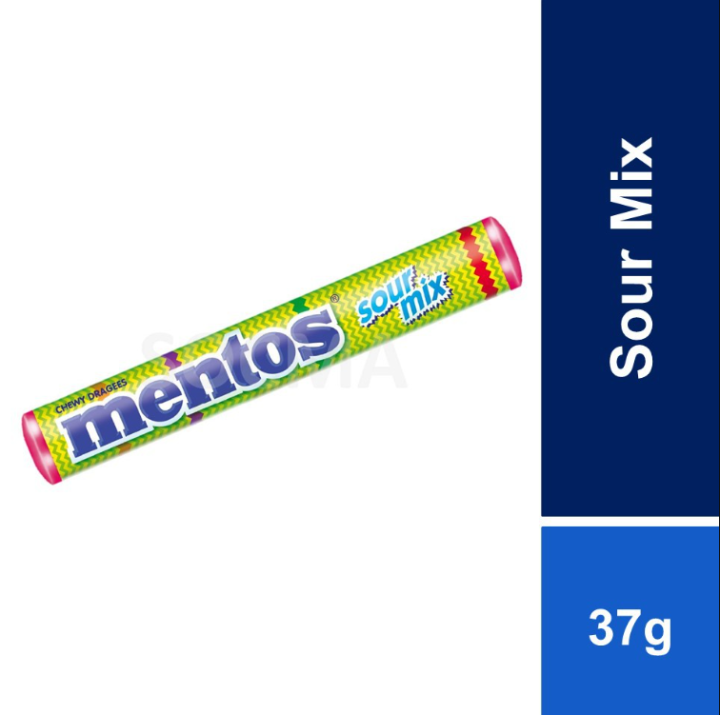 Mentos Chewy Dragees 24 Rolls X 37g (1 Box) - SOUR MIX | Lazada