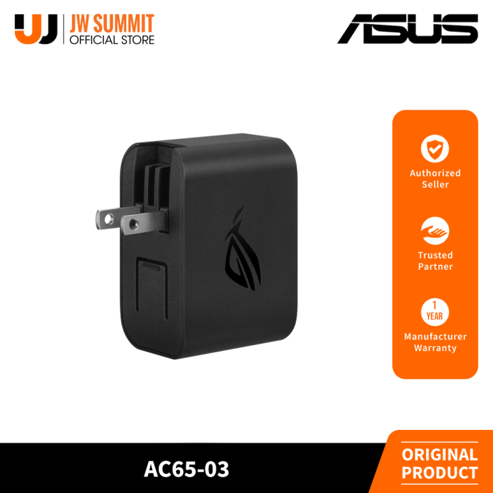 Asus ROG AC65-03 65W Gaming Charger Dock with USB-C, USB Type-A 2.0 ...