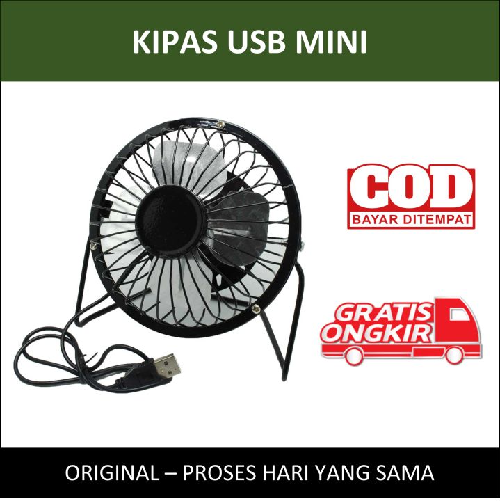 Kipas Angin Mini USB Fan Portable Desktop Powerbank Multifungsi ...
