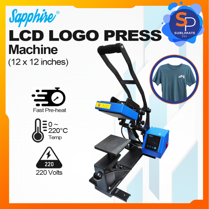 Sapphire Heavy Duty LCD Logo Press Machine (12"X12") for Logo Transfer ...