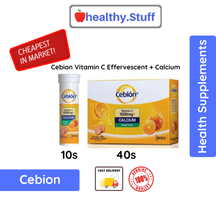 Cebion Vitamin C 1000mg+Calcium Effervescent Tablets (1 tube / 4 tubes) | Lazada