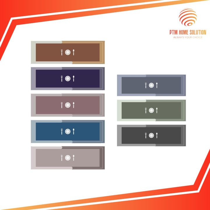 ⭐ 2合1 简约厨房垫吸水吸油地垫家用厨房地毯⭐[2 in 1] Modern Design Carpet Kitchen Rubber ...