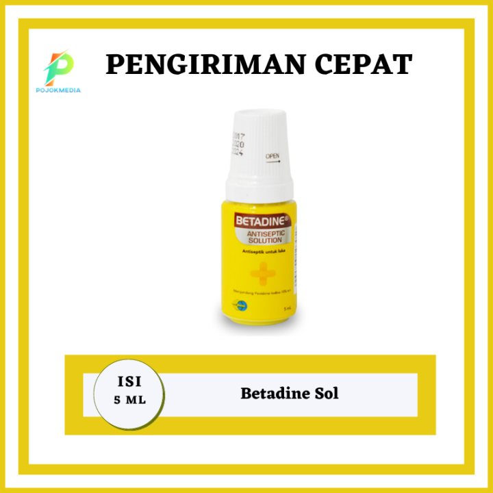 Betadine Sol 5 ML Antiseptik Solution untuk Luka atau Infeksi Kulit ...