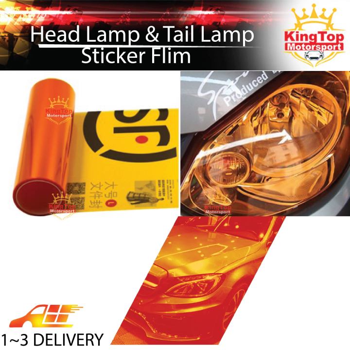 1Meter x 30cm Car Tinted Film Headlamp Headlight Fog light Tail Light ...