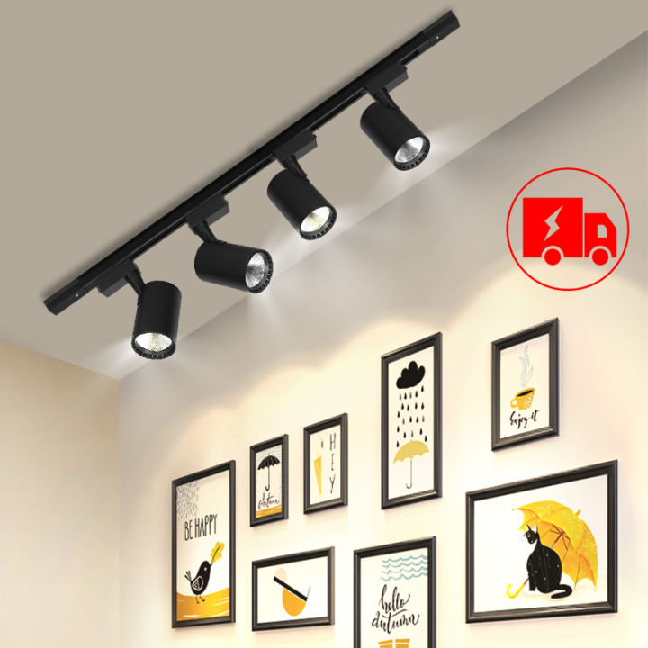 Led Track Light 220V COB Track Lamp Ceiling Light Spotlight 12W 20W 30W ...