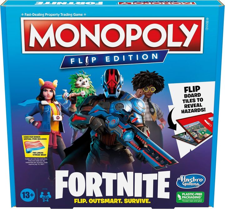 Monopoly Flip Edition: Fortnite Board Game (Original) - for Ages 13 ...
