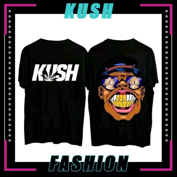Kush men's cotton print personalized cool T-shirt loose shirt | Lazada PH