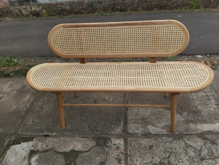 Fee delivery bench teak wood rattan Bench #เก้าอี้ม้านั่ง ม้านั่ง ...