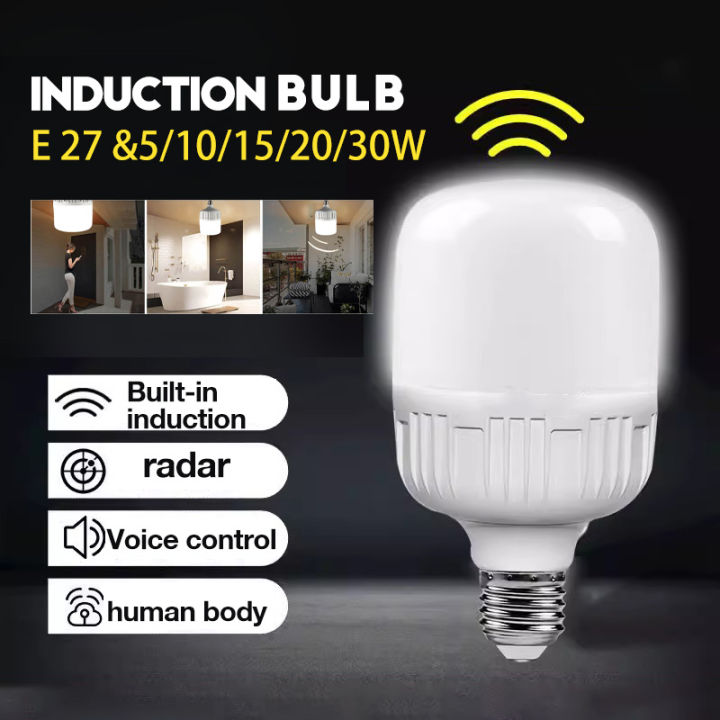 【Low Price】5W/12W/18W/28W Saving LED Radar Sensor Bulb Ambient PIR ...