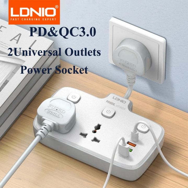 Ldnio Power Strip With Switch 2ac Output 4usb Electrical Socket Extension Multiple Plug Surge