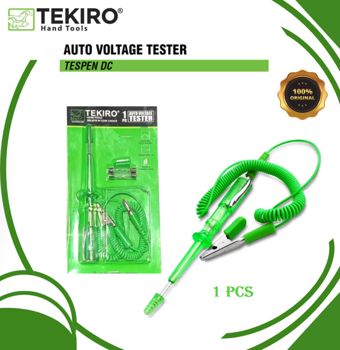 TEKIRO Tespen Test Pen Listrik DC Alat Tes Kelistrikan Dengan Kabel 6V ...