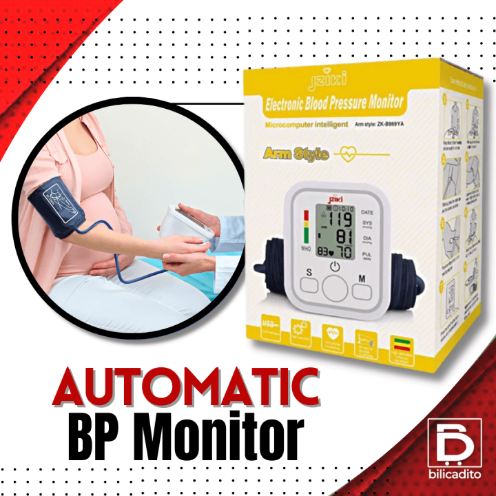 Digital Blood Pressure Monitor With Charger, Automatic BP Monitor ...