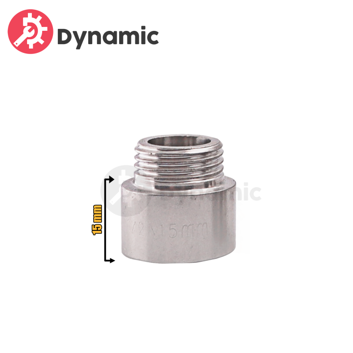 Stainless 1/2 NPT ( 20mm ) Male x 1/2 NPT ( 20mm ) Female 15mm Male Adapter Faucet Extension ...