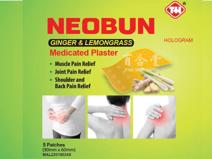 NEOBUN - GINGER & LEMON : MEDICATED PLASTER ((5'S)) | Lazada