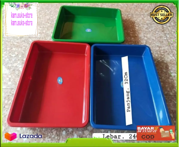 NAMPAN PLASTIK | NAMPAN NO.3 BESAR | BAKI NAMPAN PLASTIK 32×24×4.5 CM ...