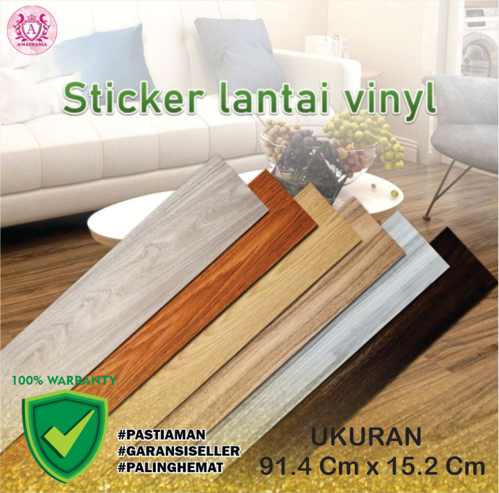 PAKET 50 LEMBAR - Vinyl Stiker Lantai / Stiker Lantai Vinyl Motif Kayu Premium / Sticker Lantai ...