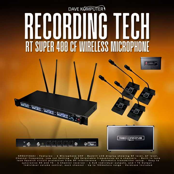 RECORDING TECH RT SUPER 400 CF / SUPER400 CF WIRELESS MICROPHONE ...