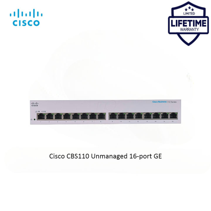 Cisco CBS110 Unmanaged Switch 16 port GE (CBS110-16T-EU) Gigabit ...