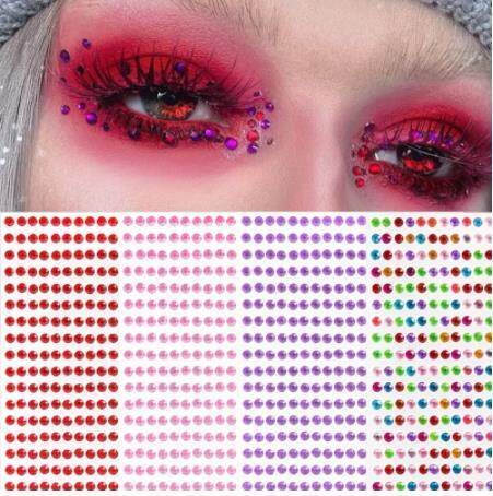 WOOLOVE Party Festival Decoration Acrylic Stickers 12 Colors 3mm 4mm ...