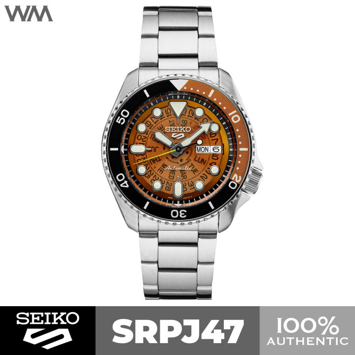 Seiko 5 Sports SKX Skeleton Style Time-Sonar Orange Brown See Through ...