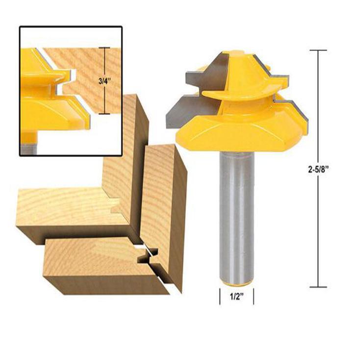 MŨI DAO PHAY GỖ GHÉP GÓC VUÔNG MŨI SOI GHÉP VÁN 45 ĐỘ LẮP MÁY PHAY MÁY ...