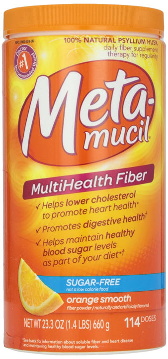Metamucil, Smooth Texture, Sugar Free, Orange, 23.4 oz | Lazada Singapore