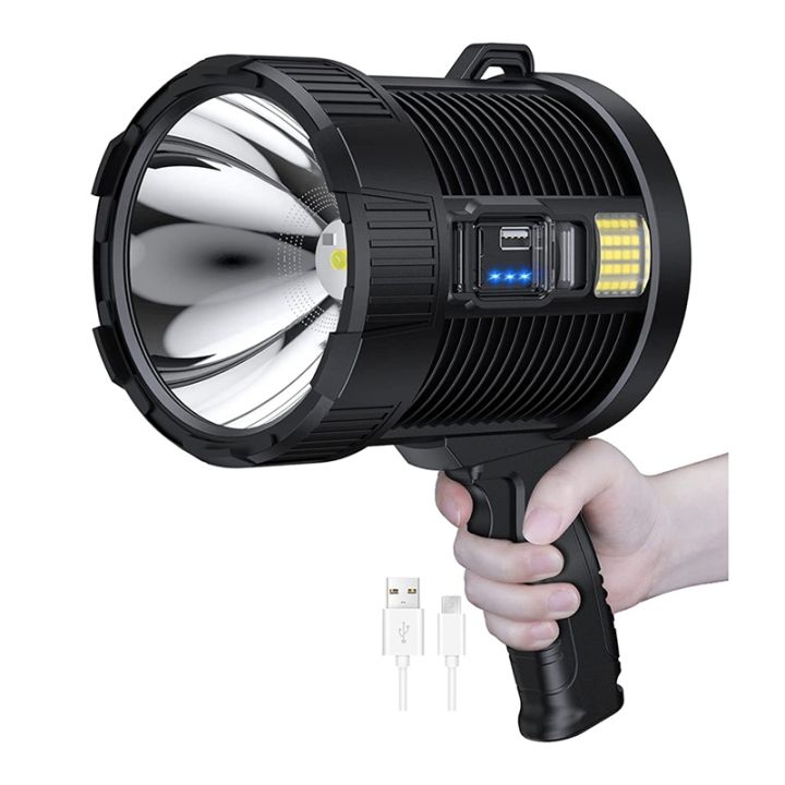 Rechargeable Spotlight,100000 Lumens LED Spot Lights Handheld Large ...