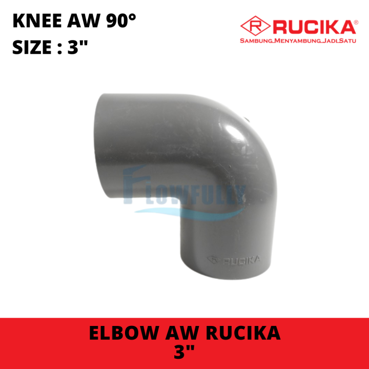 ELBOW AW 3 inch RUCIKA KNEE KNIE TS 3" TEBAL 90° PVC | Lazada Indonesia