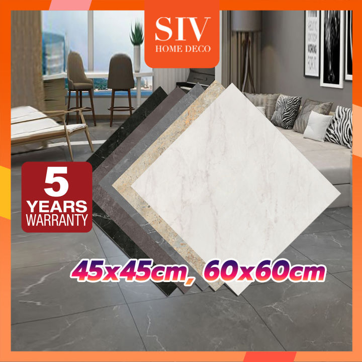 SIV 45 x 45cm&60X60cm Marble Vinyl Self-adhesive Waterproof PVC Floor ...