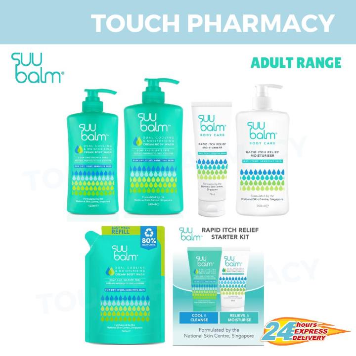 SUU BALM (ADULT) Dual Cooling & Moisturising Cream Body Wash/Itch ...
