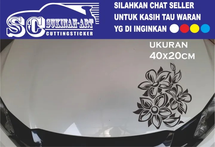Cutting Sticker Mobil bunga batik keren 04 | Lazada Indonesia