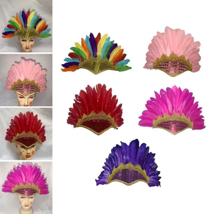 【Ready Stock/COD】 Feather Colored Headwear Performance Clothing ...