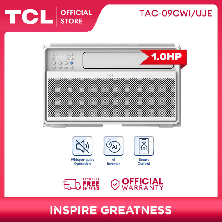 TCL 1.0 HP Inverter Aircon Window Type Smart Air-conditioner TAC-09CWI/UJE (Whisper Quiet ...