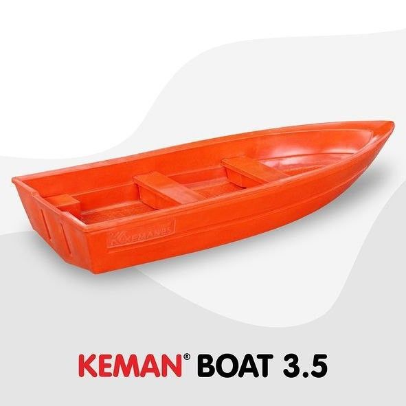 Perahu / Kapal Sekoci Keman Boat 3.5 PE + Mesin Tempel 9.9HP | Lazada ...