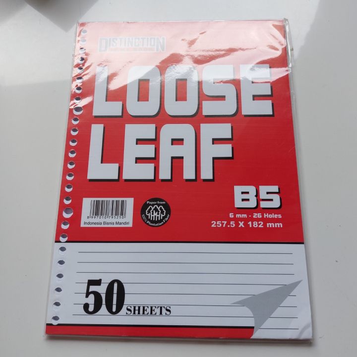 Isi Loose Leaf B5 50 Garis - 1 Pack Isi 50 Lembar | Lazada Indonesia