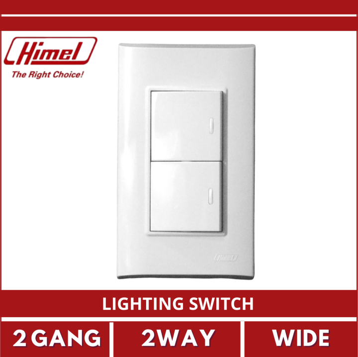 Switch 2 Gang - 2 Way, 10A, 250V Wide Series | Lazada PH