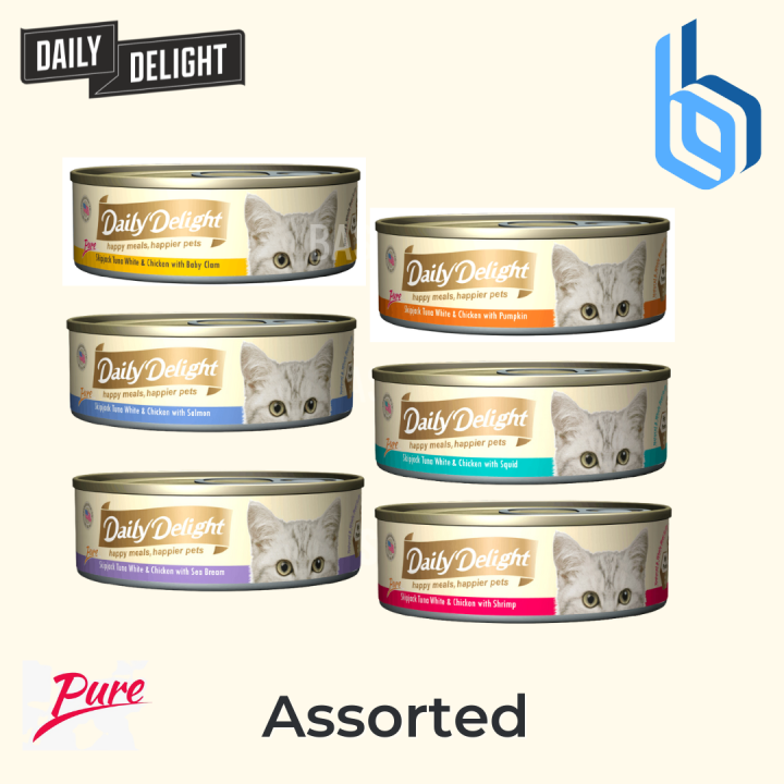 Daily Delight Premium Wet Cat Food In Pure Series ( 6 Cans ) | Lazada PH