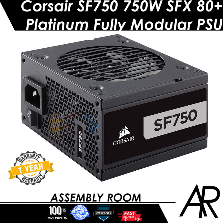 Corsair SF750 750 Watt SFX 750W 80+ Platinum Certified Fully Modular Power Supply Unit PSU ...