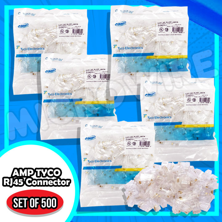 AMP Tyco RJ45 Connector Heavy Duty Set Of 500 | Lazada PH