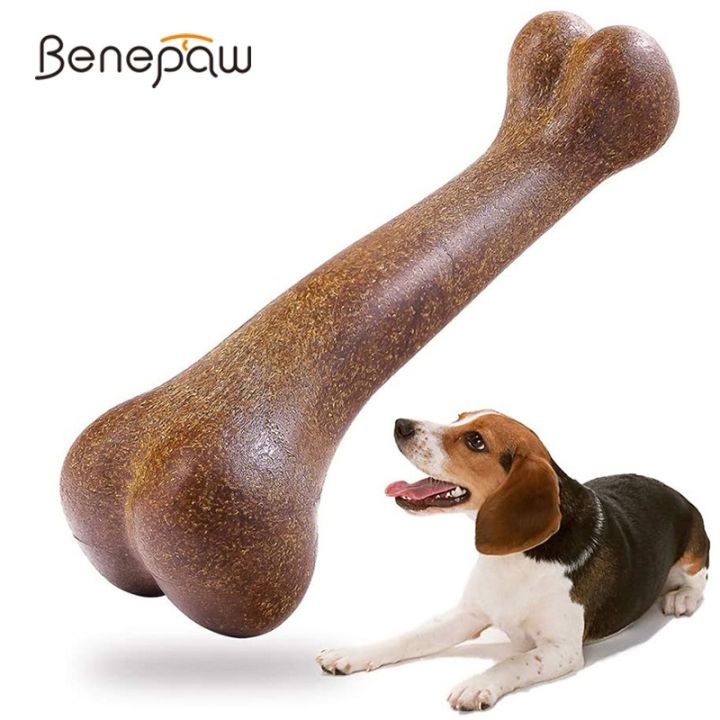 Benepaw Nearly Indestructible Dog Bone Natural Non-Toxic Puppy Toys For ...