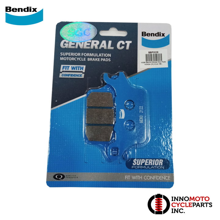 Bendix Brake Pad MD80 for Honda Click 125/150 (new) Version 2 - Front ...