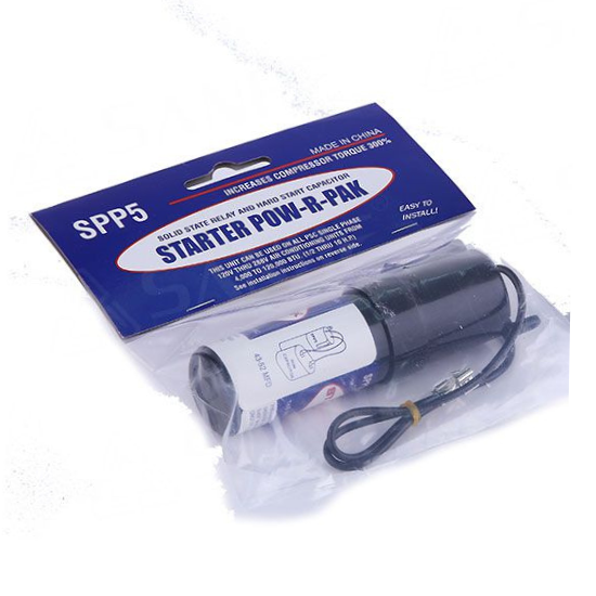 AMI Parts Starter Pow-R-Pak Relay and Hard Start Capacitor (SPP5) Increases Compressor Torque ...