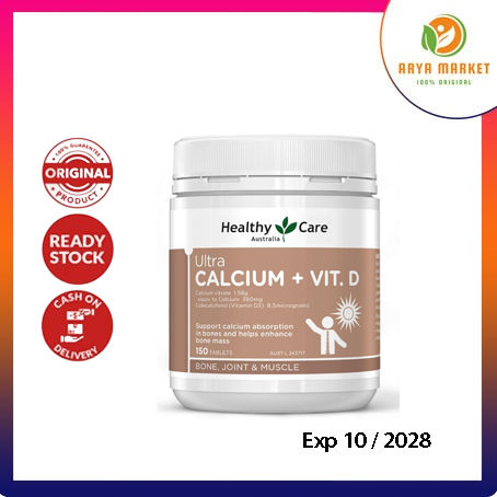Healthy Care Ultra Calcium Plus Vitamin D - 150 Tablets EXP 10 / 2028 ...