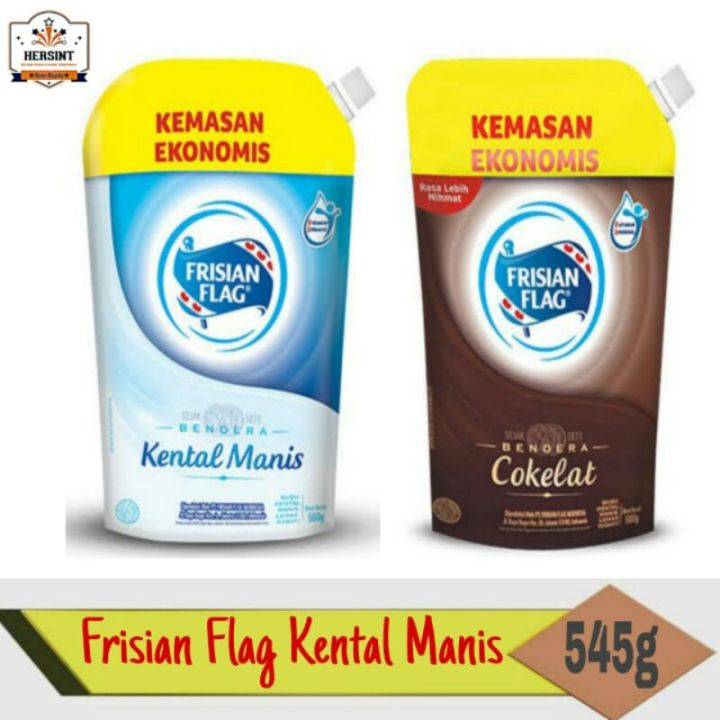 FRISIAN FLAG Susu Kental Manis Putih/Coklat Pouch 545gr/560ml | Lazada ...