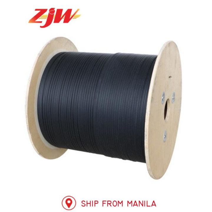 ZJW FTTH Fiber Optic Drop Cable 1000meters 2000meters 3 Steel Wire 1KM ...